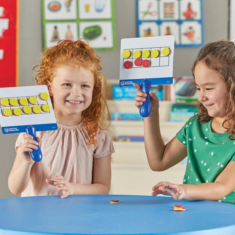 Learning Resources Magnetic Ten-Frame Answer Boards - Set of 4 with 100 ...