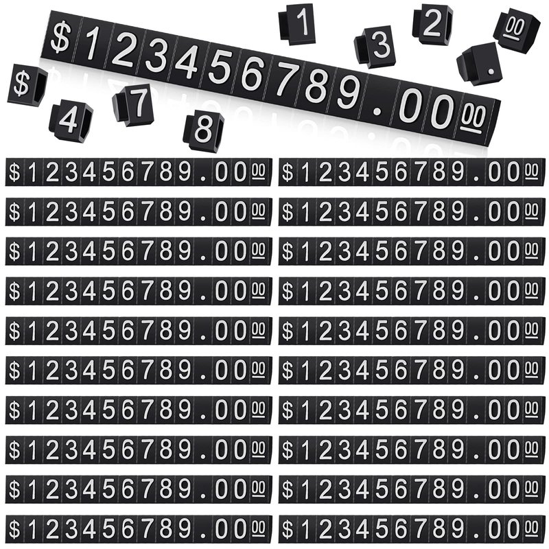 Price Display Cube Number Letter Price Cube Adjustable Price Tag ...