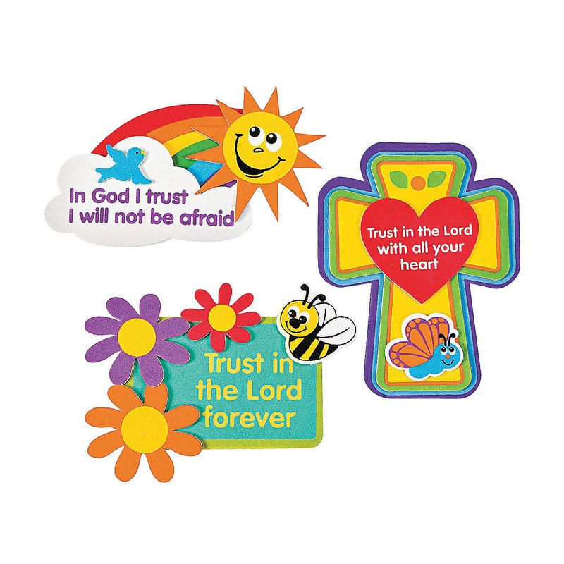 Fun Express Trust in The Lord Magnet Craft Kit - Religious DIY Craft ...