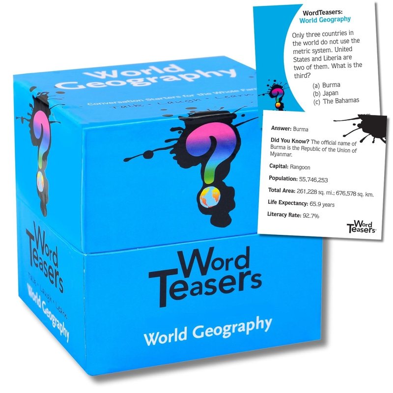 ? WORD TEASERS World Geography - Geography Game for All Ages - Fun ...
