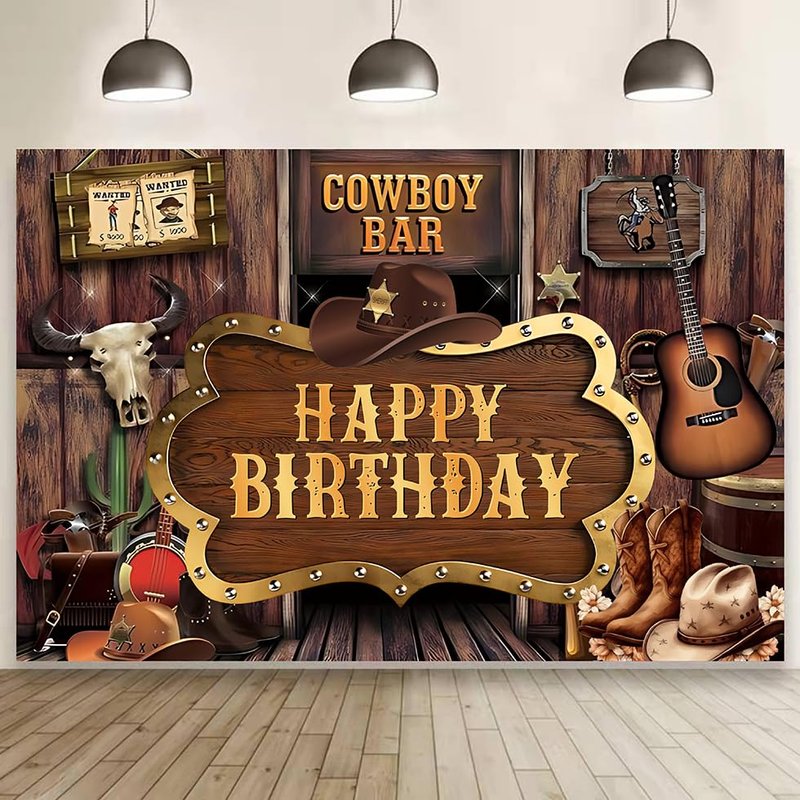 Western Cowboy Birthday Decorations,Western Cowboy Happy Birthday ...