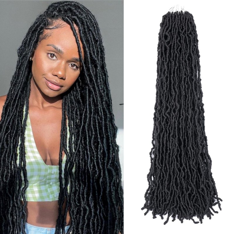 Love ORNAN Faux Locs Crochet Hair Soft Locs 30 inch 6 Packs Long Pre ...