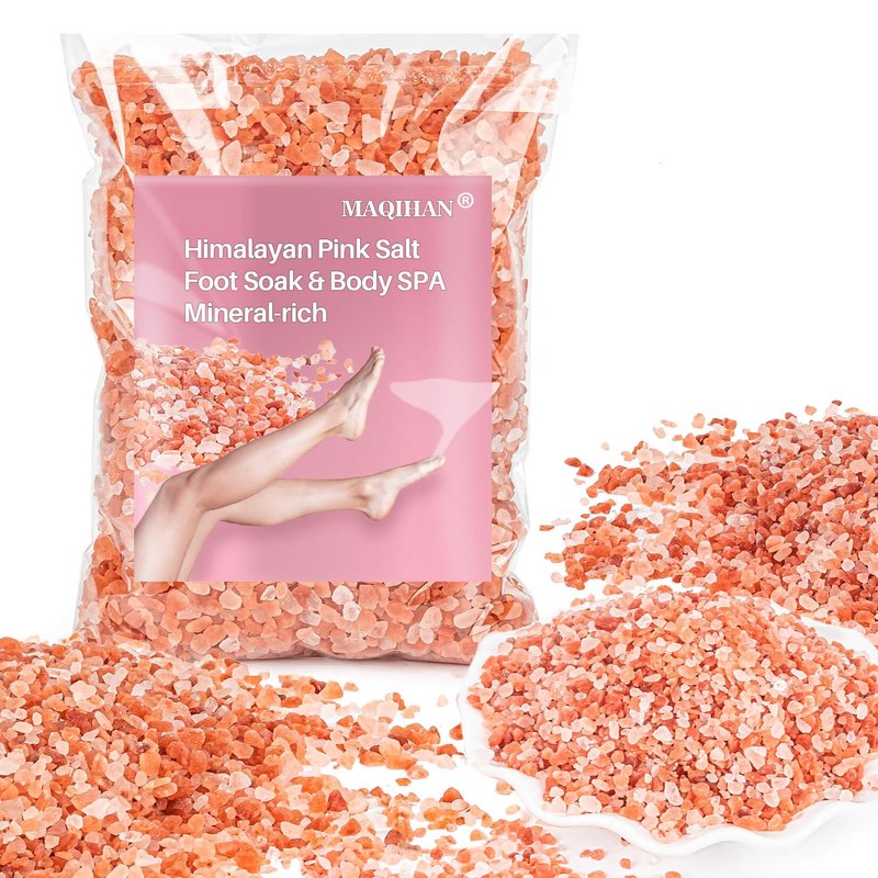 MAQIHAN Pink Salt - 12 Oz Pink Himalayan Bath Salt Foot Soak Foot Spa ...