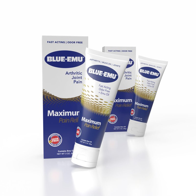 BLUE-EMU Maximum Pain Relief Cream for Arthritis, Muscle, & Joint Aches ...