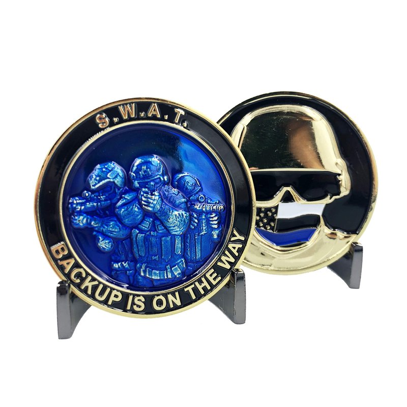 A-007 SWAT Operator Police Challenge Coin Thin Blue Line NYPD LAPD ...