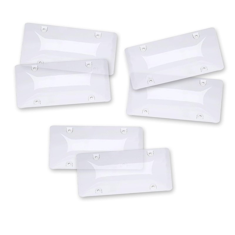 ZONETECH Clear License Plate Cover Frame Shields (3 Sets of 2) - All ...