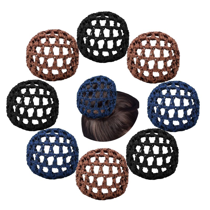 9 Pack Ballet Hair Bun Cover, Hair Nets for Buns, Dance Hair Bun Ballet ...