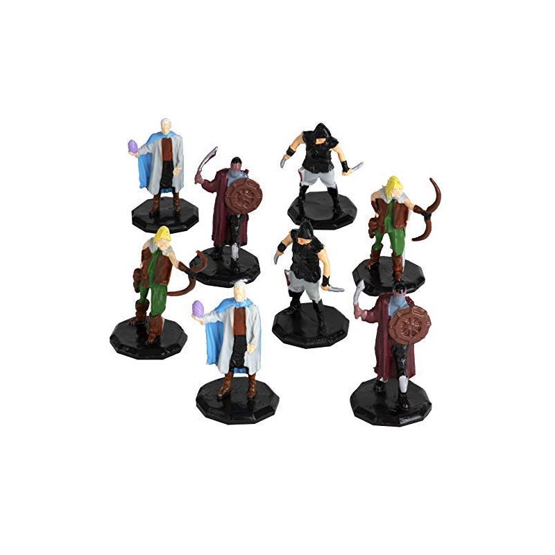 8 Painted Fantasy Bandit Mini Figures- All Unique Designs- 1" Hex-Sized ...