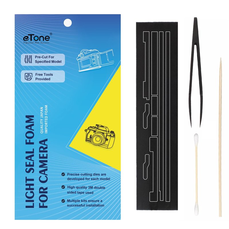 eTone Pre-Cut Light Seal Foam Sponge 3 Kits Adhesive for Pentacon Six ...