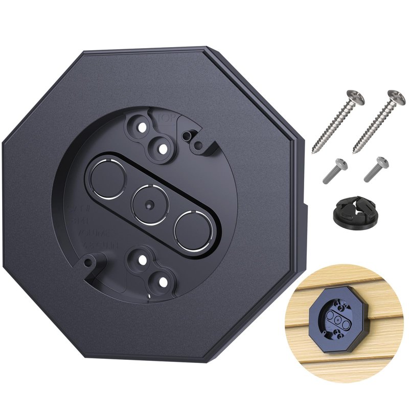 Vinyl Siding Mounting Blocks Kit with Built-in Electrical Box - 8141 ...