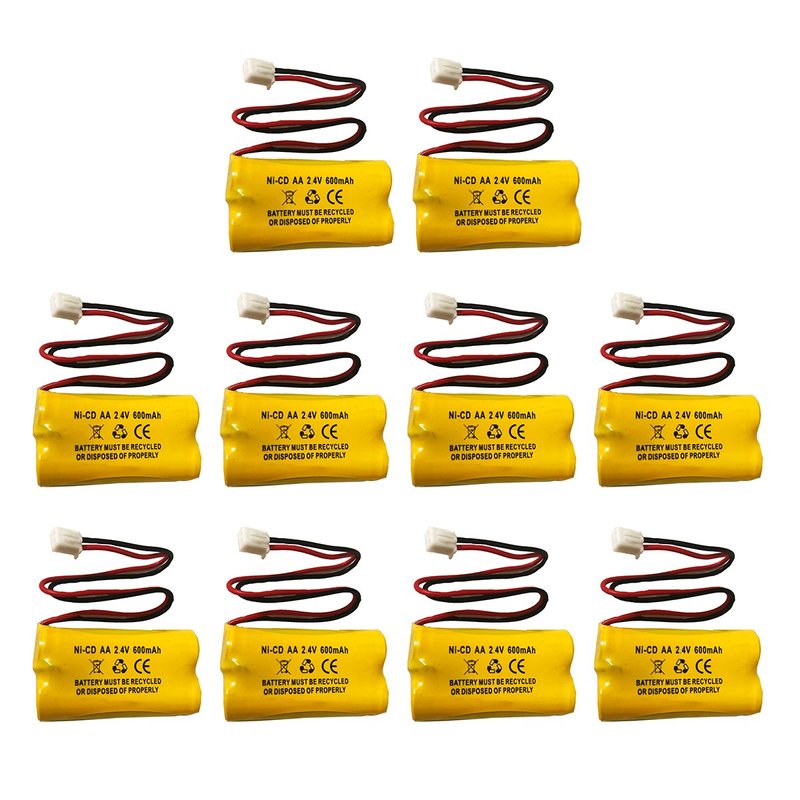2.4V 600MAH NiCd Exit Sign Emergency Light Battery Replacement (10 Pack ...