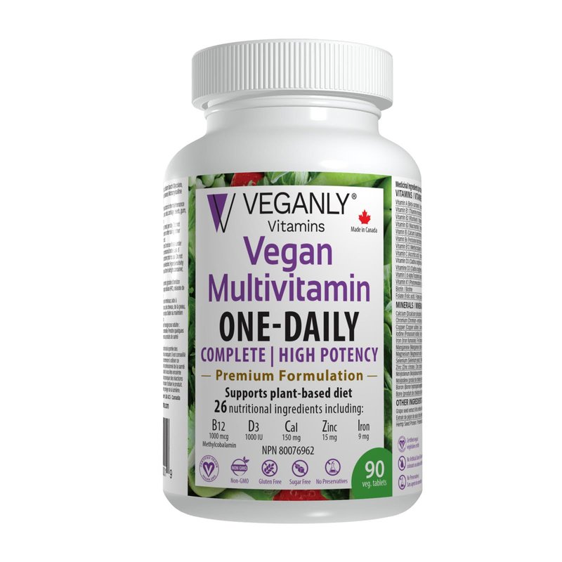 VEGANLY Vitamins Vegan Multivitamin One-Daily, (90 Veg Tablets ...