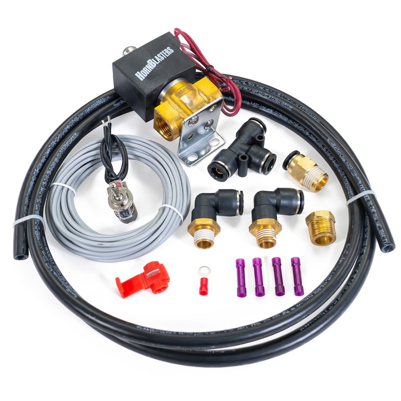 HornBlasters Electric Drain Valve Kit – Push-Button Air Tank Moisture ...