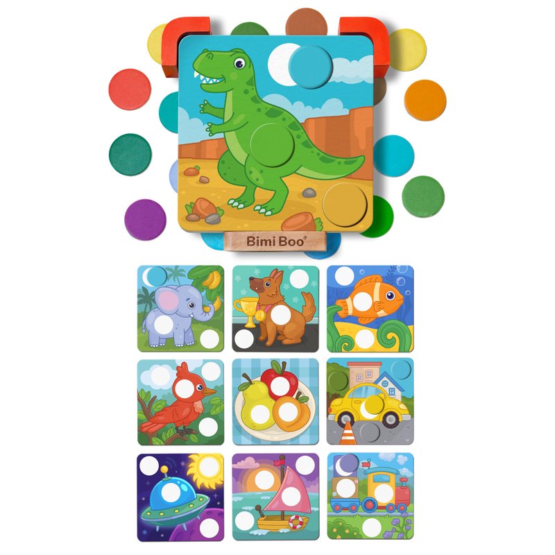 Bimi Boo Magnetic Color Matching Board Game - Color Sorting Toys for ...