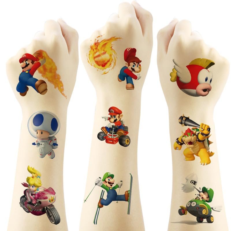 40pcs Temporary Tattoos sticker for Kids,Anime Cartoon Tattoos for Boys ...