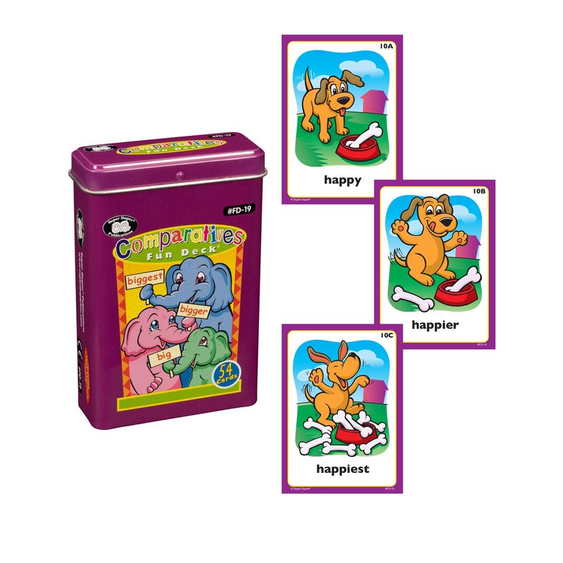 Super Duper Publications | Comparatives Fun Deck Flash Cards ...