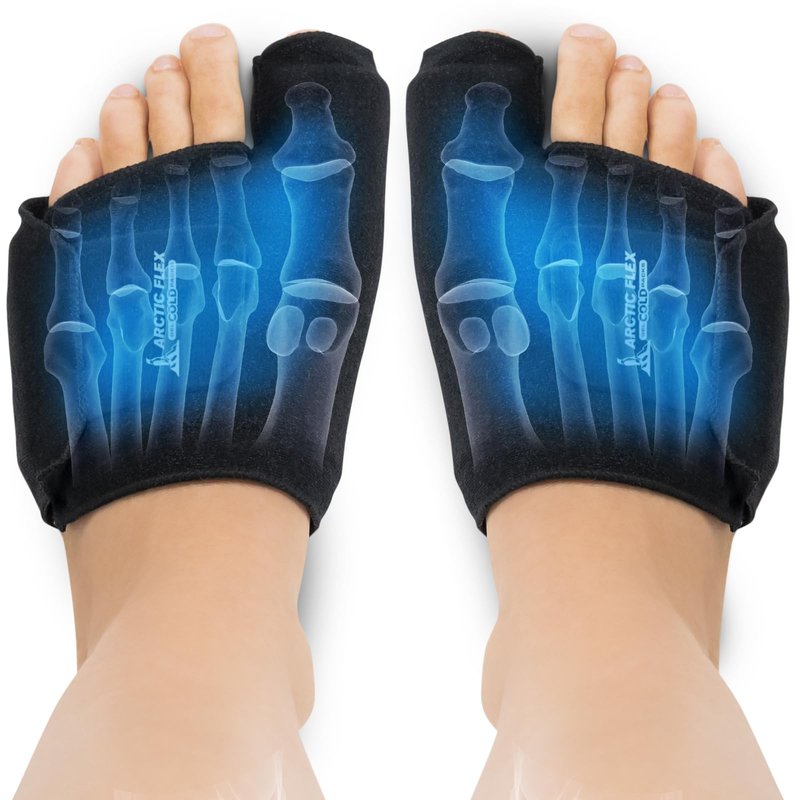 Arctic Flex Foot Ice Pack (Pair) Toe Wrap for Bunion, Plantar Fasciitis ...