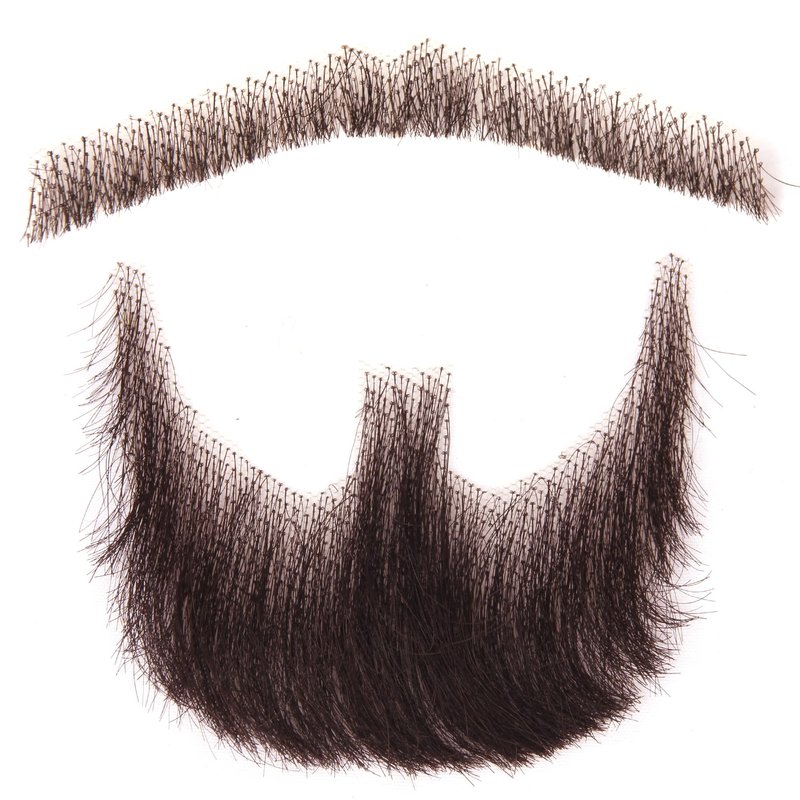 Justin Happy False Mustaches Human Hair Fake Beard for Men Fake Mustach ...