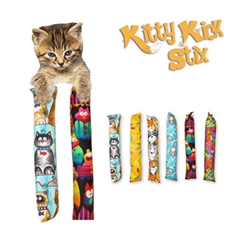 Kitty Kick Stix 11" Original Catnip Kicker Toy (Set of 2), Handmade in ...