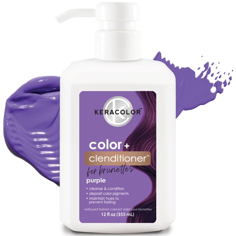 KERACOLOR Clenditioner for Brunettes PURPLE Dye, Semi Permanent Hair ...