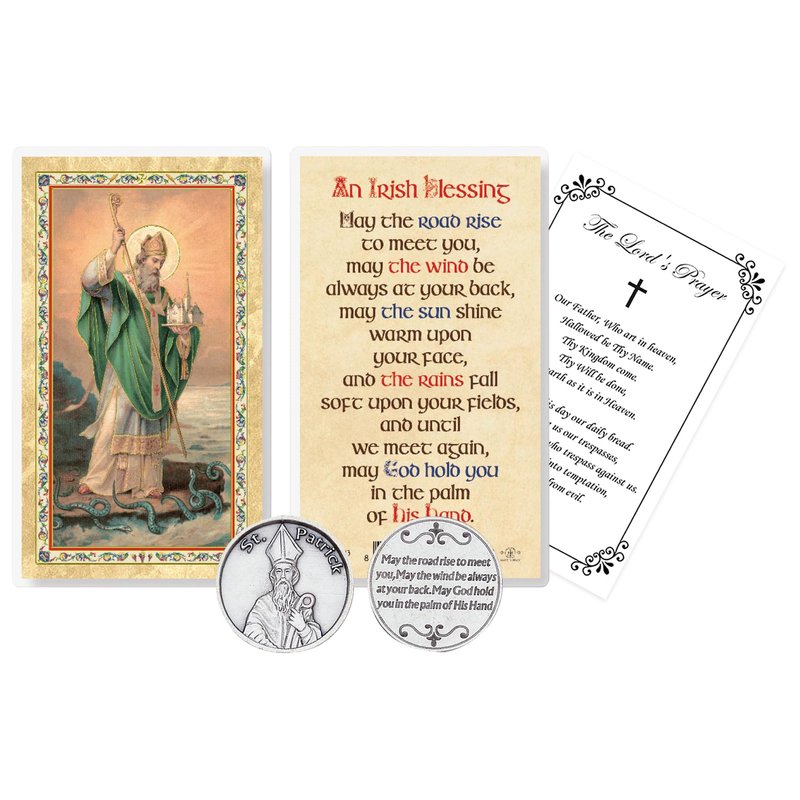 St Patrick Irish Blessing Prayer Card - Irish Blessing Token, The Lord ...