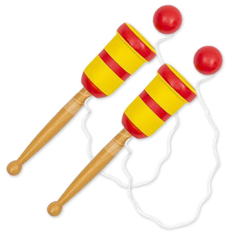 ArtCreativity Wooden Catch Ball Game, Set of 2, Vintage Catch Toys for ...