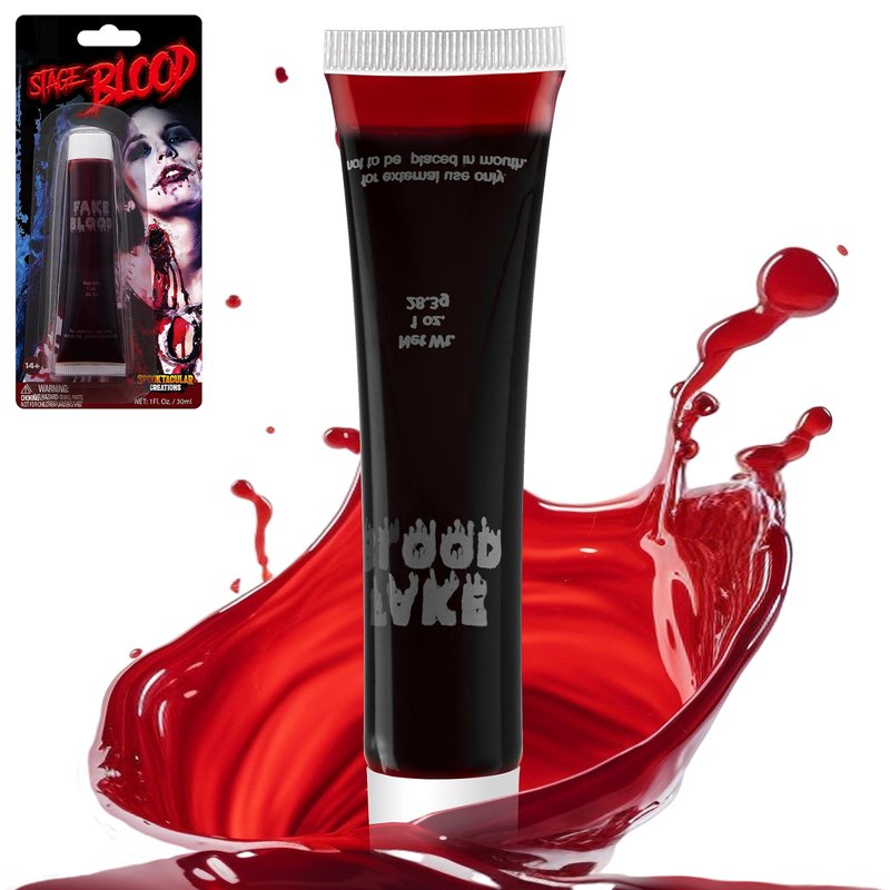 Spooktacular Creations Fake Blood Tube, 1 oz Halloween Blood for Zombie ...