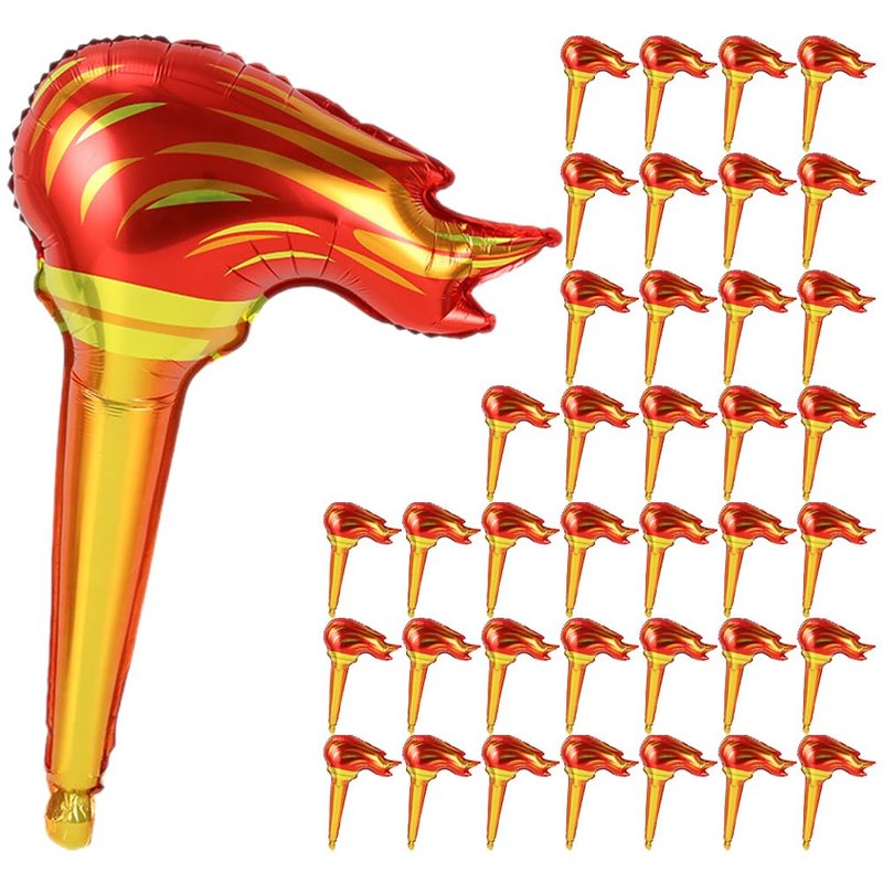 Tofficu 50Pcs Olympic Torch Prop, 18 Inches Fun Inflates Torch, Olympic ...