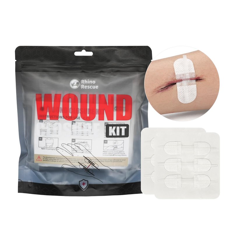 RHINO RESCUE Wound Closure Kit, 6pcs with Dresssings, Wound Closure ...