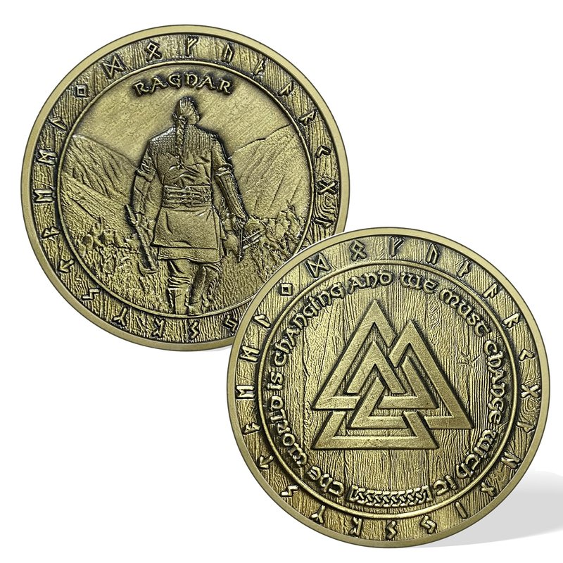ASmileIndeep Lucky Viking Ragnar Lothbrok Challenge Coin, Norse ...