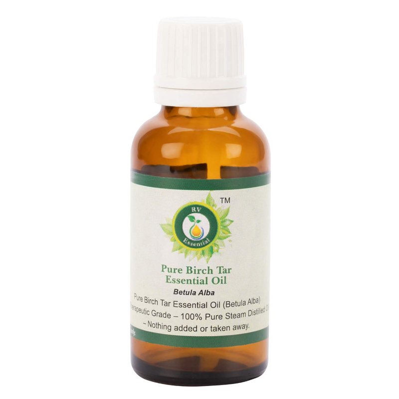 R V Essential Pure Birch Tar Essential Oil 30ml (1.01oz)- Betula Alba ...