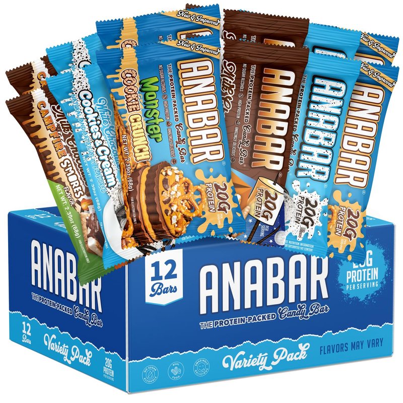 Anabar Protein Bar Variety Packs, The Protein-Packed Candy Bar, World's ...