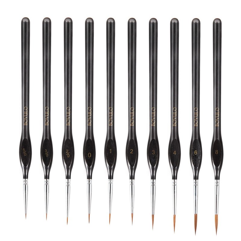 10PCS Detail Paint Brush Set - Durable Miniature Painting Brushes ...