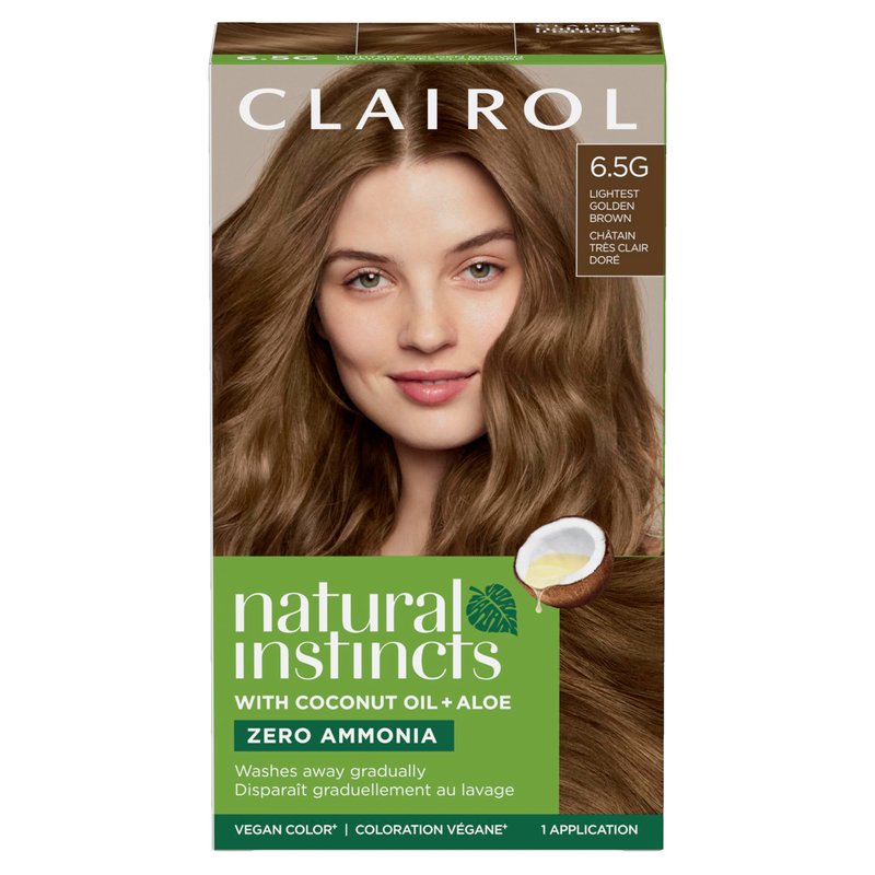 Clairol Natural Instincts Demi-Permanent Hair Dye, 6.5G Lightest Golden ...