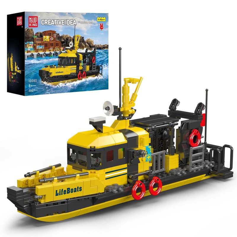 Mould King City Multi-Functional Lifeboat Building Blocks Kits, 10080 ...