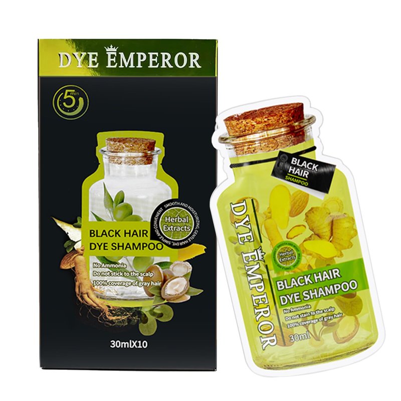 Black Hair Dye Shampoo Instant Dyeing For Woman&Man - Hair In Minutes ...