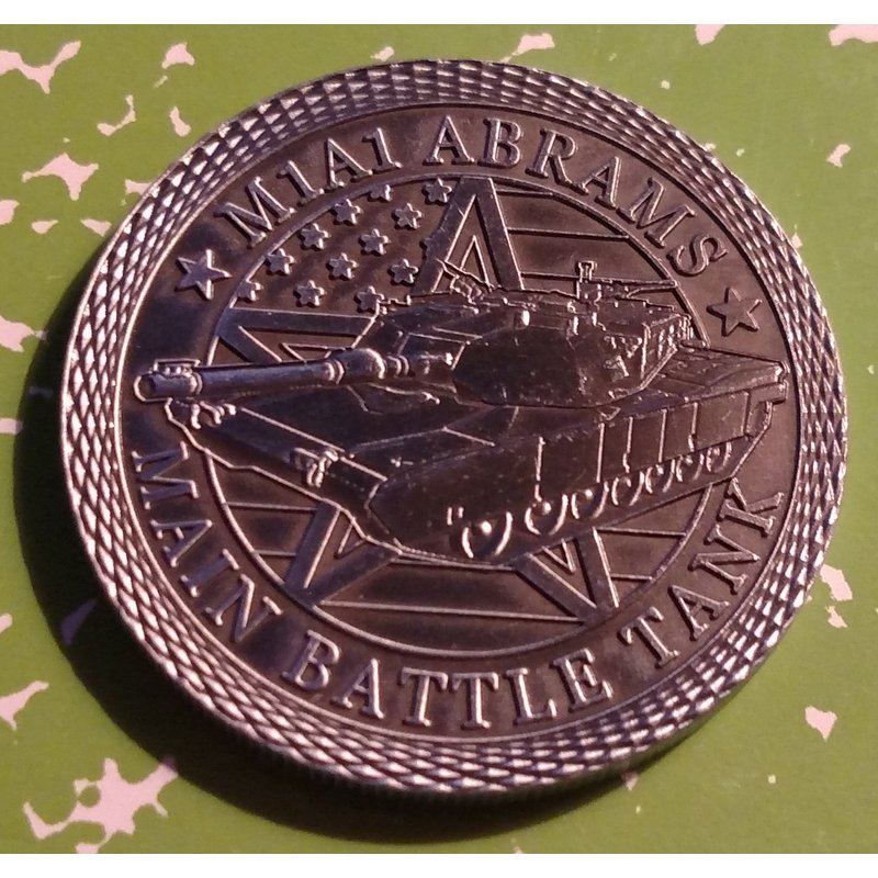 US Army M1A1 Abrams Main Battle Tank Military Challenge Art Coin ...
