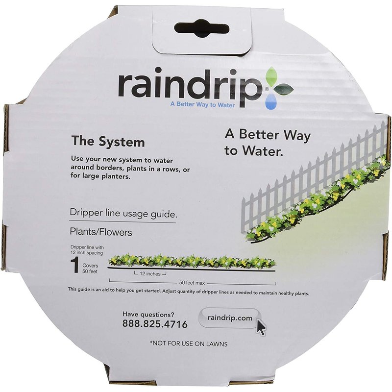 Raindrip R280DT Drip-A-Long™ 1/4 in. Dripline Kit includes 50 feet of 1 ...