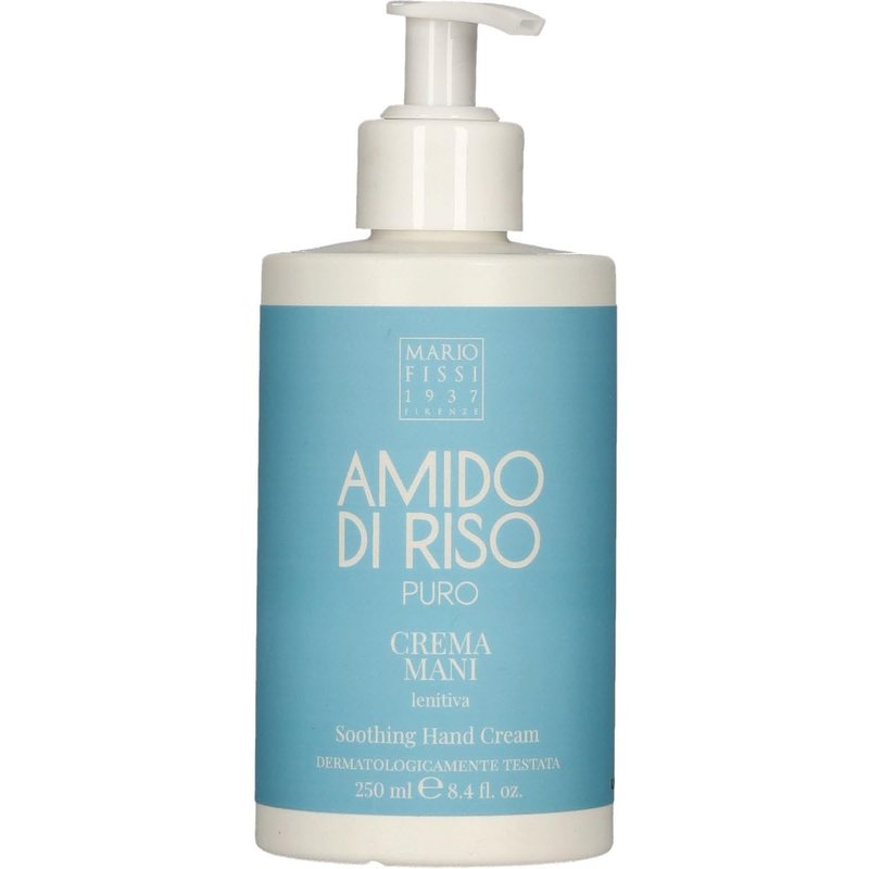 Mario Fissi Pure Rice Starch Soothing Hand Cream, 250 ml, 8.4 Fl Oz - 1 ...