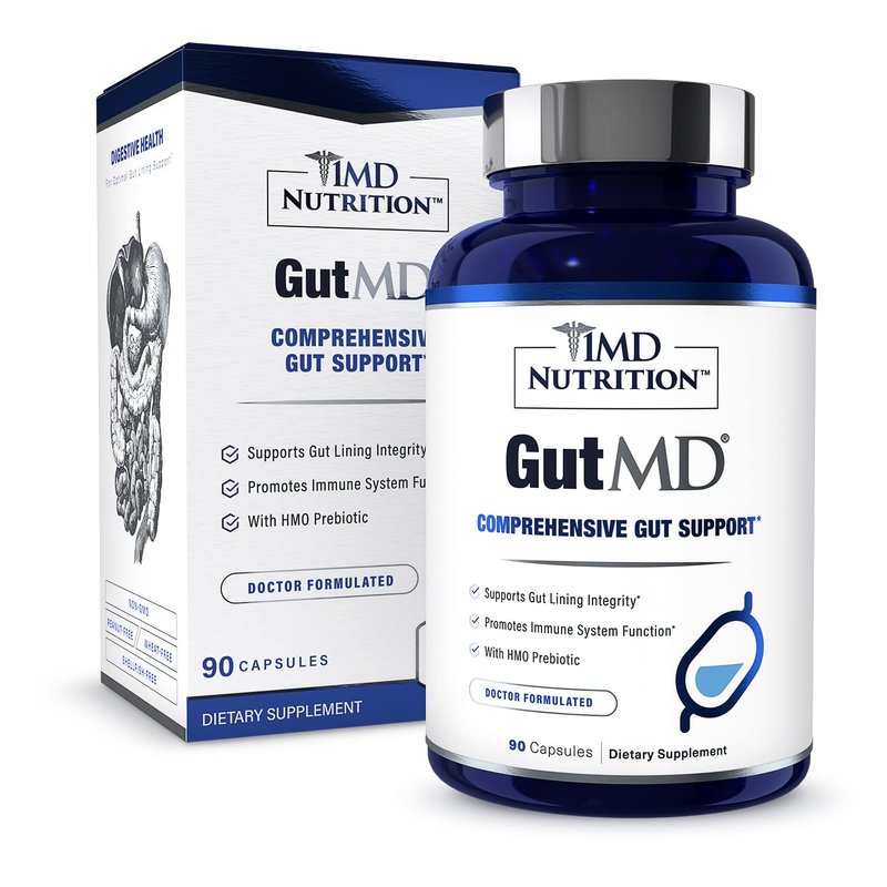 1MD Nutrition GutMD - L-Glutamine Capsules w/Prebiotic for Gut Health ...