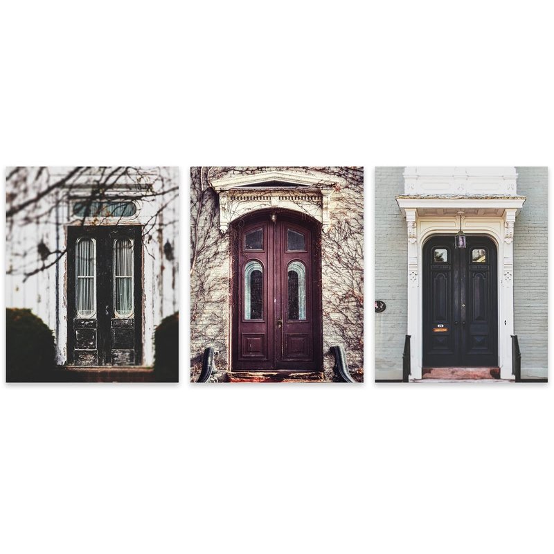 Lisa Russo Fine Art - Set of 3 Vintage Door Prints for Entryway Wall ...