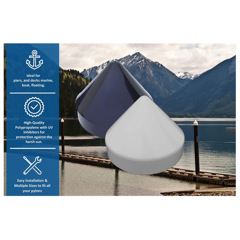 JSP Manufacturing Plastic Piling Cone Marine Dock Boat Pylon Edge Post ...