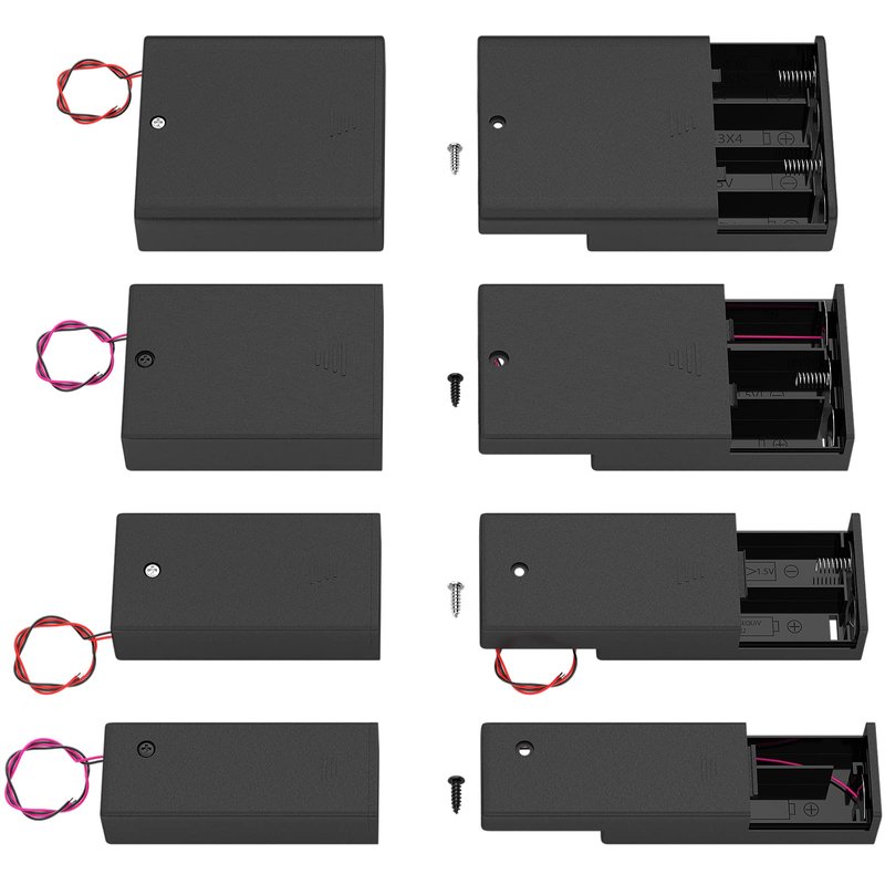 DAIERTEK AA Battery Holder Pack Single AA Battery Holder 2 AA Battery ...