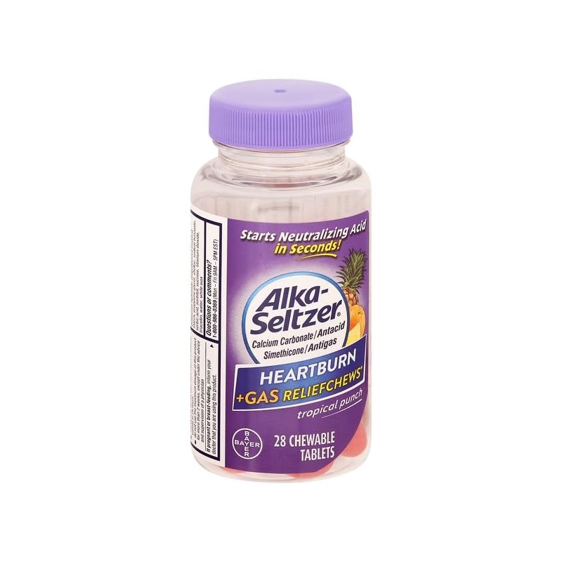 Alka-Seltzer Heartburn + Gas ReliefChews - Relief of Heartburn, Gas ...