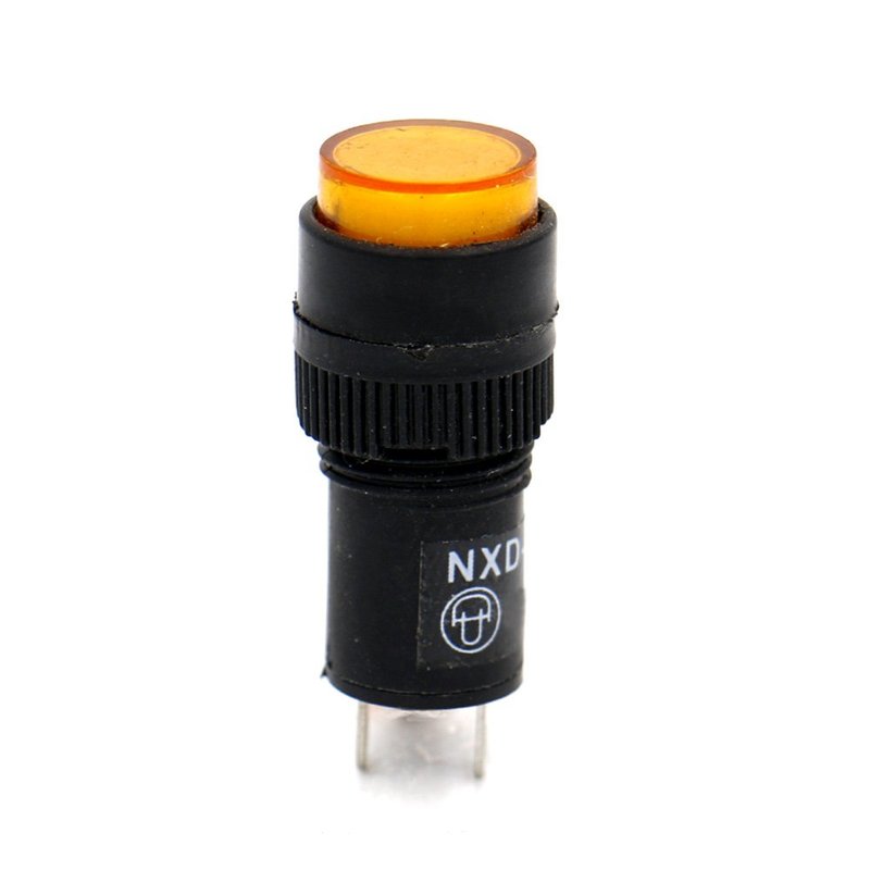 Baomain Indicator Lamp Neon Light Pilot Neon Light 12mm Yellow AC 220V ...