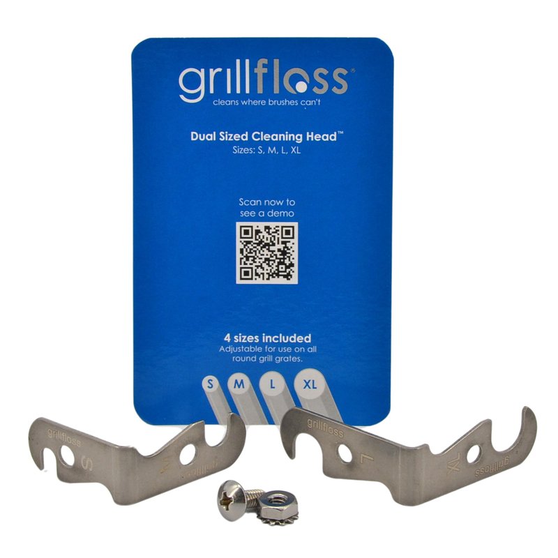Grill Floss Replacement Cleaning Heads Set for Round Grill Grates - All ...