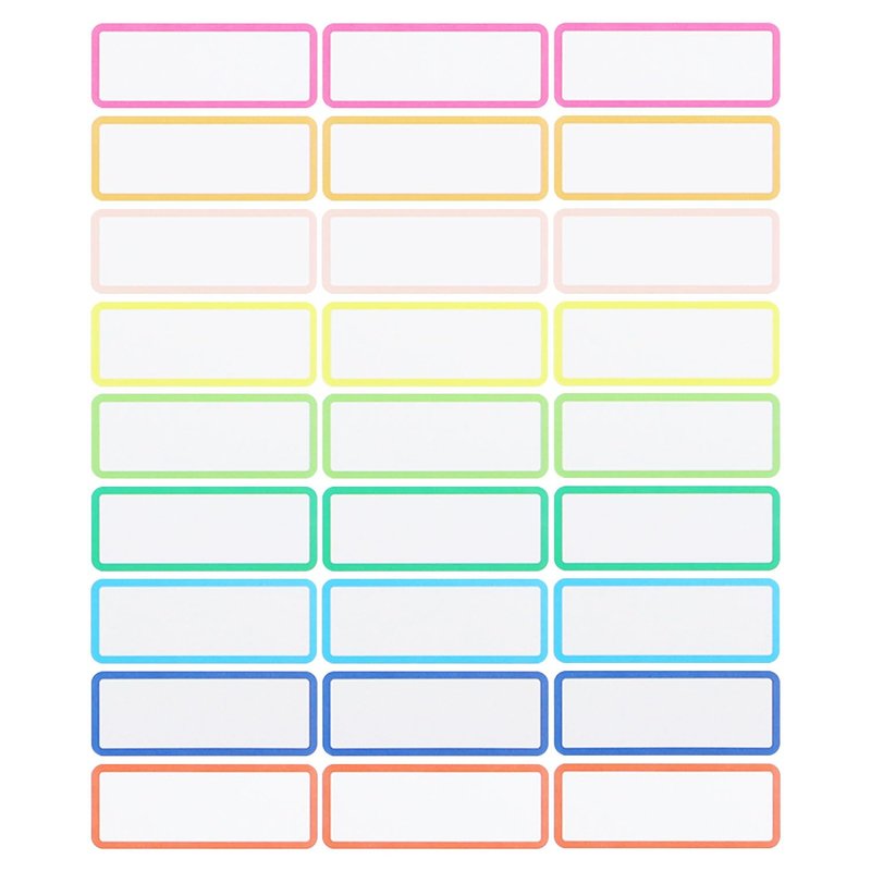 240 Pieces 2.63" x 1" Blank Name Tags, Assorted Colors Borders Writable ...