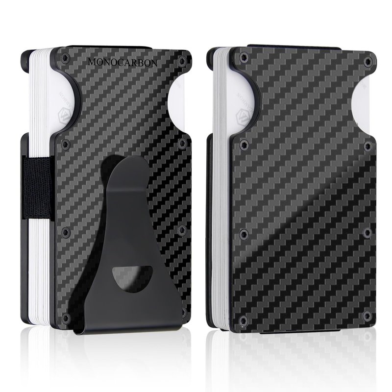 MONOCARBON Minimalist-Wallet, Real-Carbon-Fiber-Wallet-RFID-Blocking ...