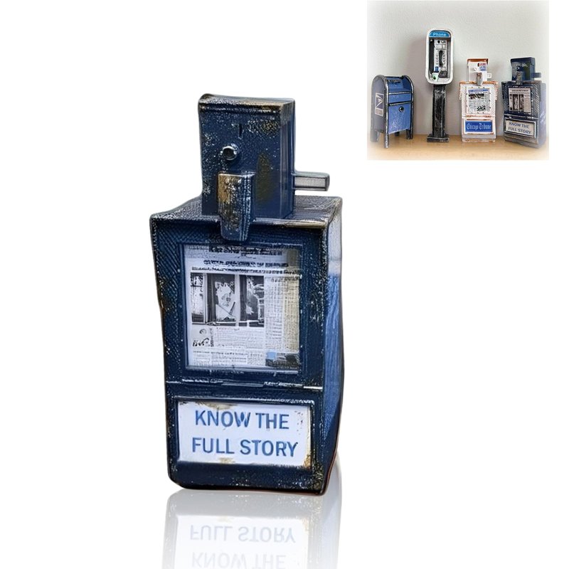 Miniature American Payphone in 1:12 Scale, Mini Vintage Style Phone ...