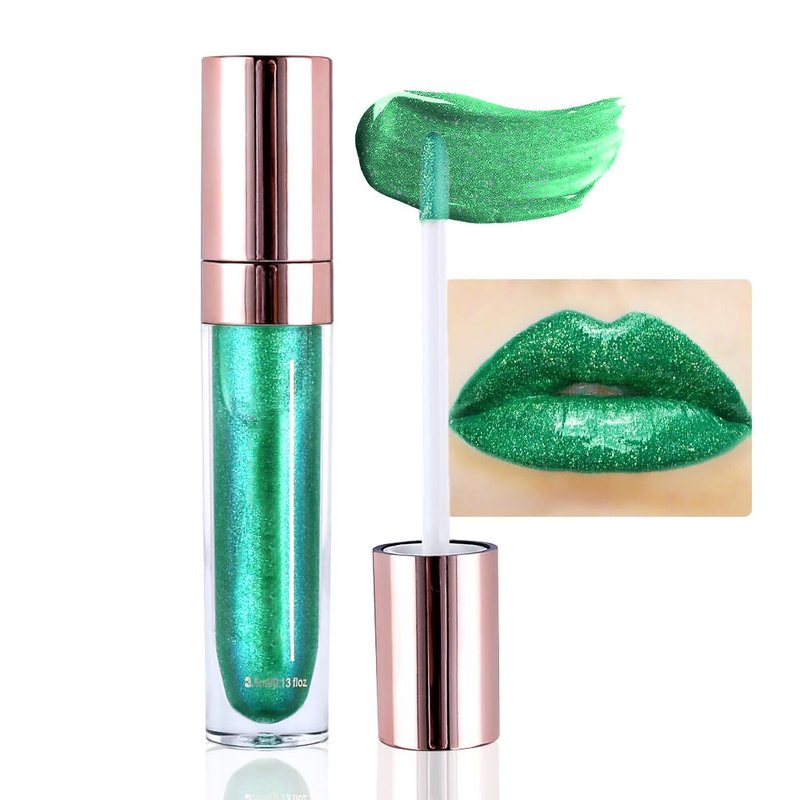 evpct 1Pcs Green Pearlescent Chameleon Shimmer Glitter Lipstick Lip ...